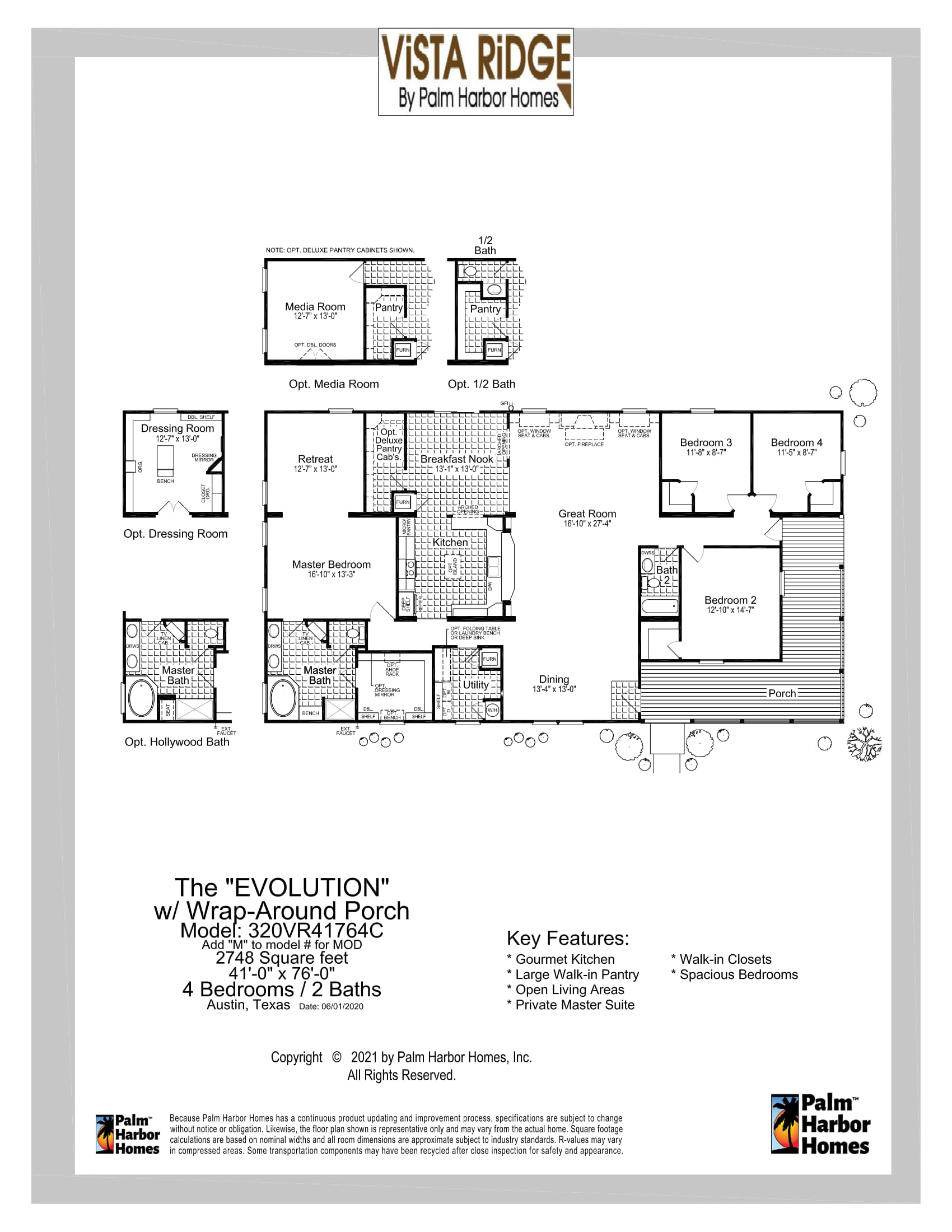 Vista Ridge The Evolution With Porch 320VR41764C by Palm Harbor Homes ...