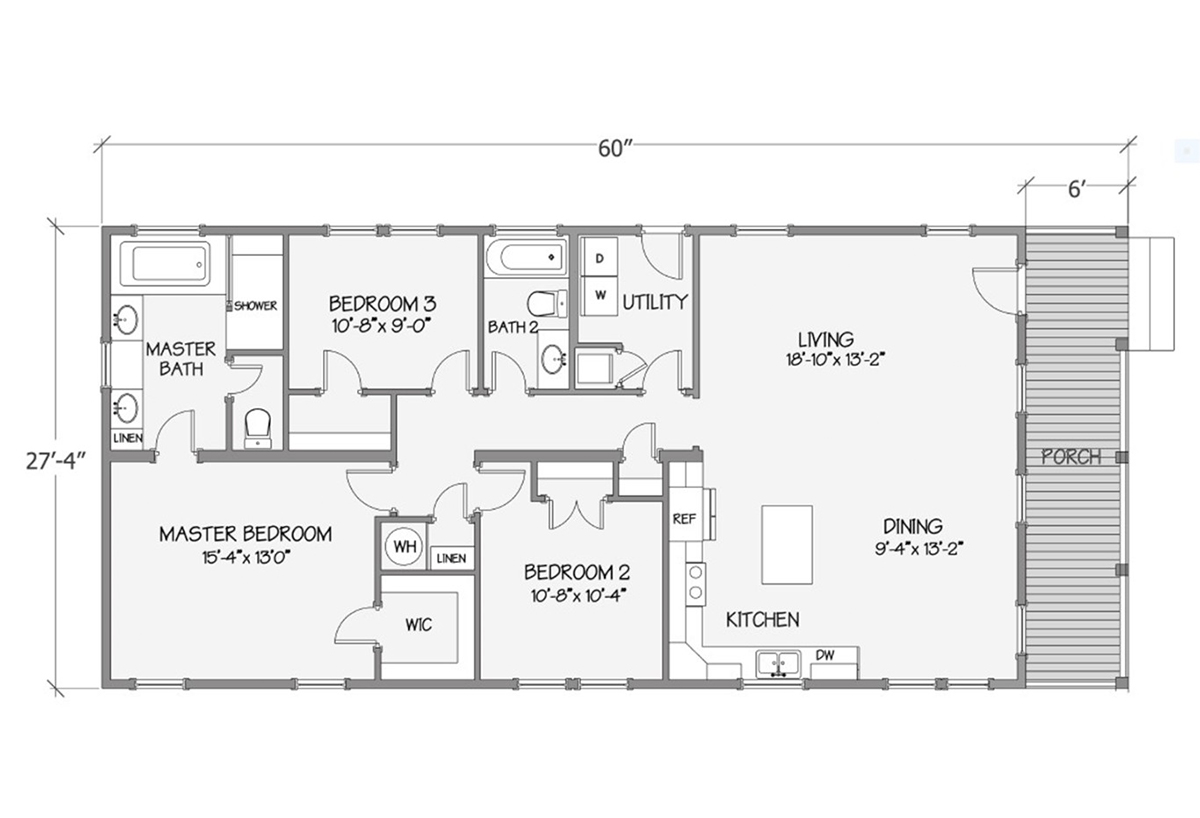 Prefab Cottage Series Ivy 8017-64-3-30 from Regional Modulars of Lumberton