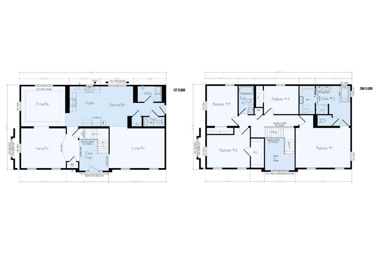 Two-Story Floor Plans / Manuel TS11 by Sunrise Housing of Iowa Falls ...