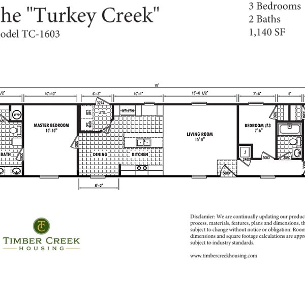Timber Creek The Turkey Creek TC-1603 - Texas Built Mobile Homes