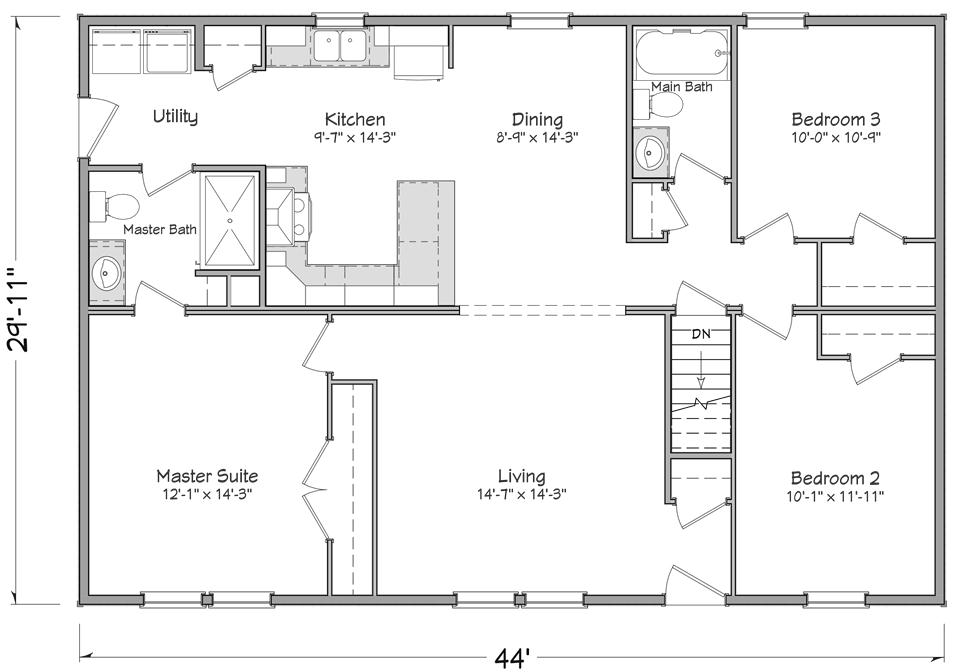 Liberty Series 28-Wide Dickenson (30') by Master-Craft - Davis Homes